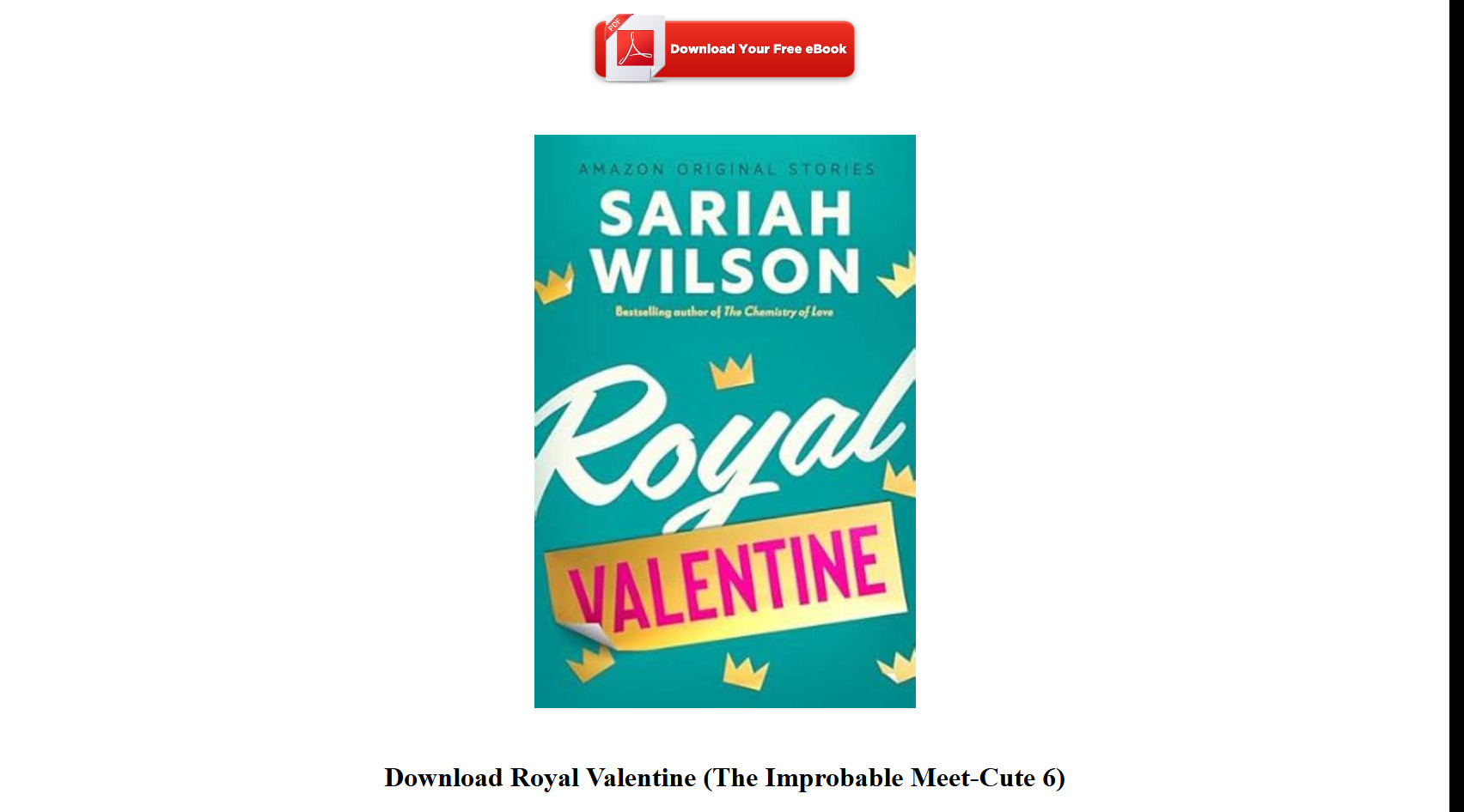 Download Royal Valentine (The Improbable Meet-Cute 6) by Medialibb ...
