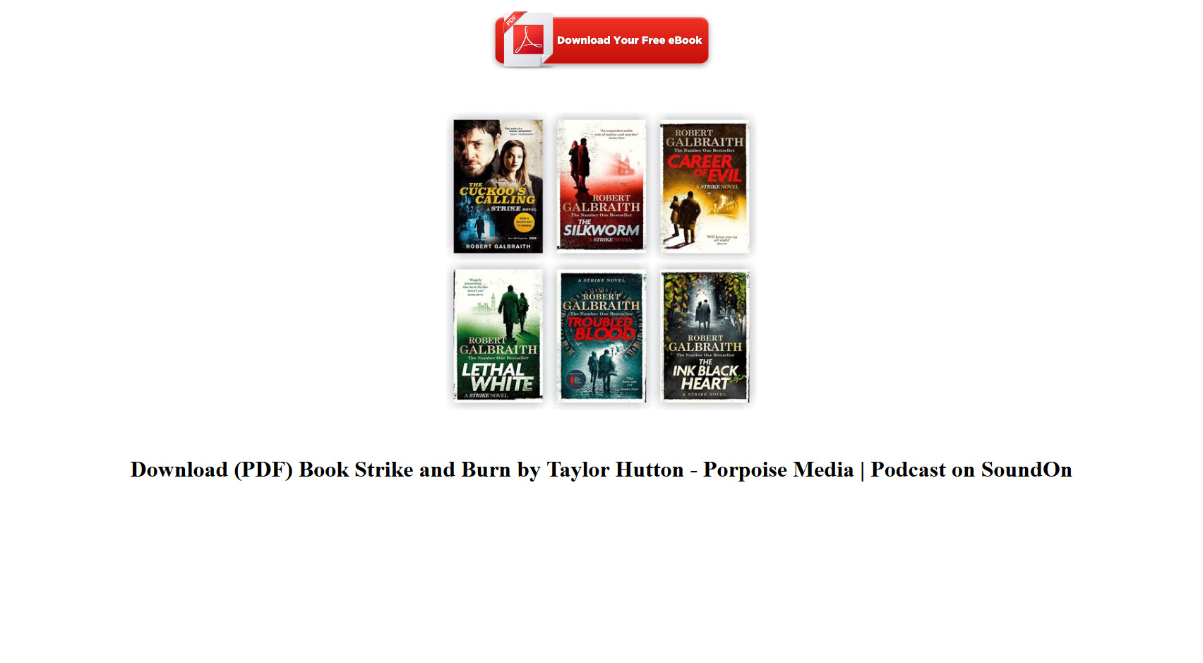 Fast Download - Strike and Burn by Taylor Hutton - Porpoise Media ...