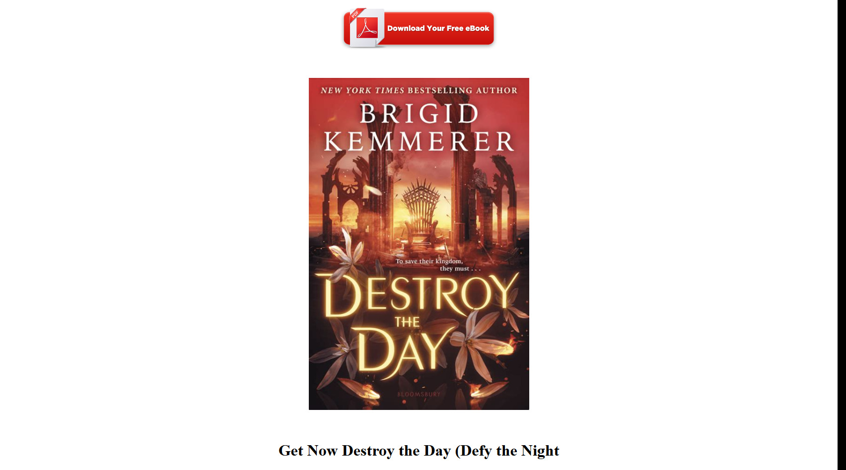 Get Now Destroy the Day (Defy the Night #3) by Brigid Kemmerer | Find ...